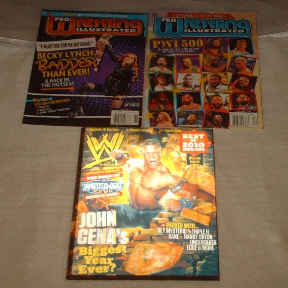 WWE & PWI magazines | Accents | Lot Of 3 Collectible Wrestling ...